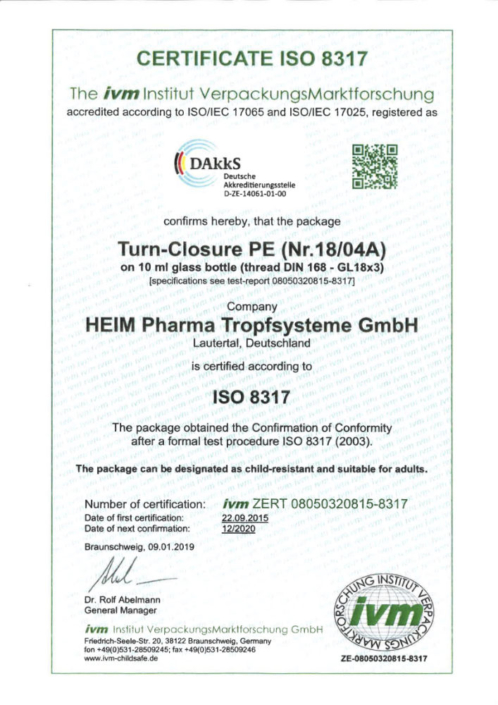 Quality made in Germany – HEIM Pharma Tropfsysteme